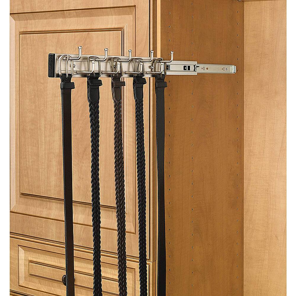Best Buy: Rev-A-Shelf Wall Mounted Pullout Belt Rack Organizer BRC-14SN
