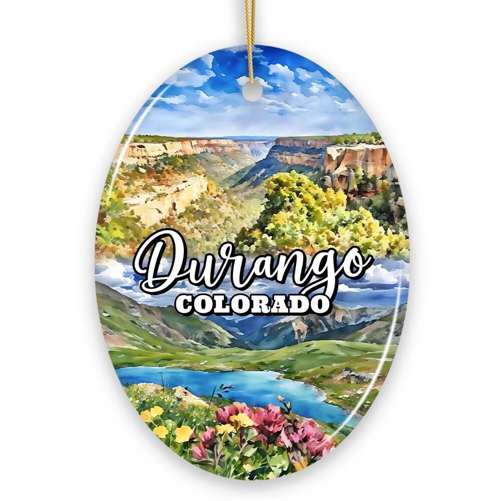 OrnamentallyYou Rustic Durango Colorado Ornament, Mountain Train Town ...