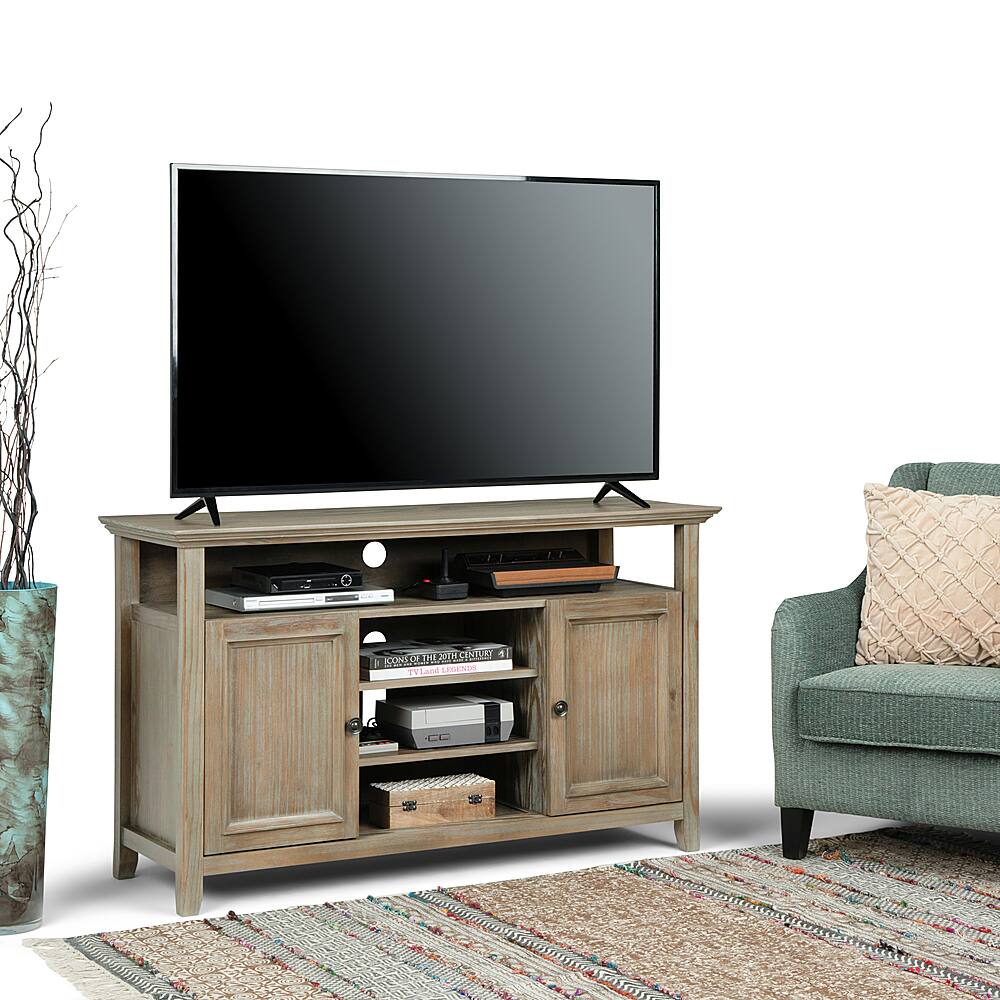 Best Buy: Simpli Home Amherst Solid Wood 54 inch Wide Transitional TV ...