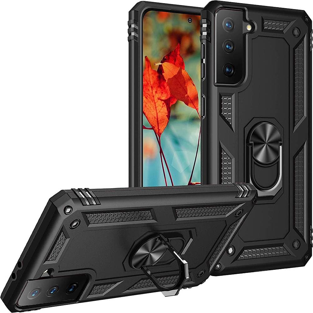 Best Buy: SaharaCase Military Kickstand Series Case for Samsung Galaxy S21+ 5G Black CP00038