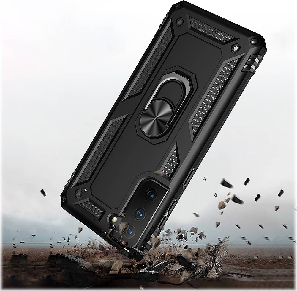 Best Buy: SaharaCase Military Kickstand Series Case for Samsung Galaxy S21+ 5G Black CP00038