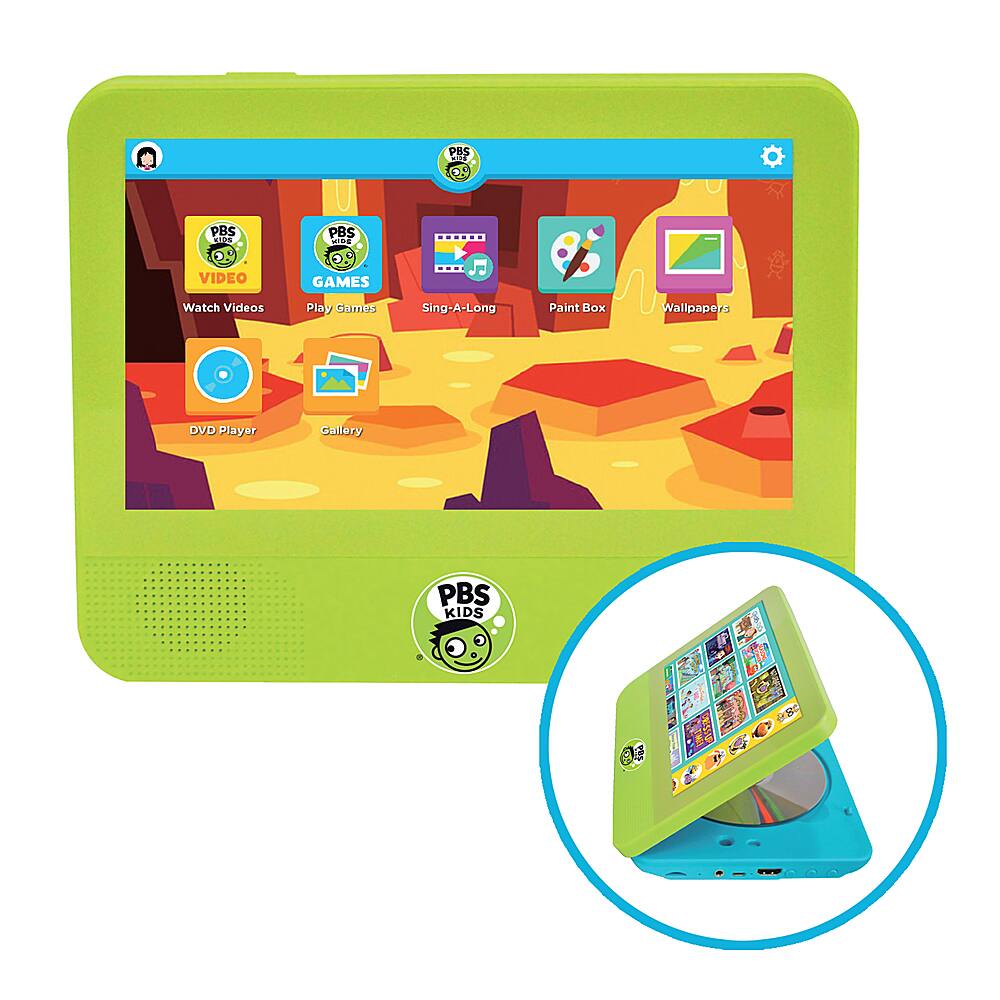 PBS Kids Playtime Pad 7” Tablet with DVD Player & Bonus DVD 16GB WiFi ...