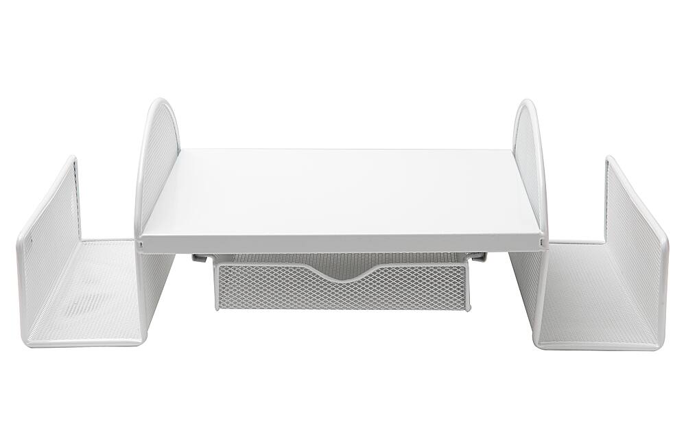 Best Buy: Mind Reader Mesh Monitor Stand, Wire Screen Riser with Side ...