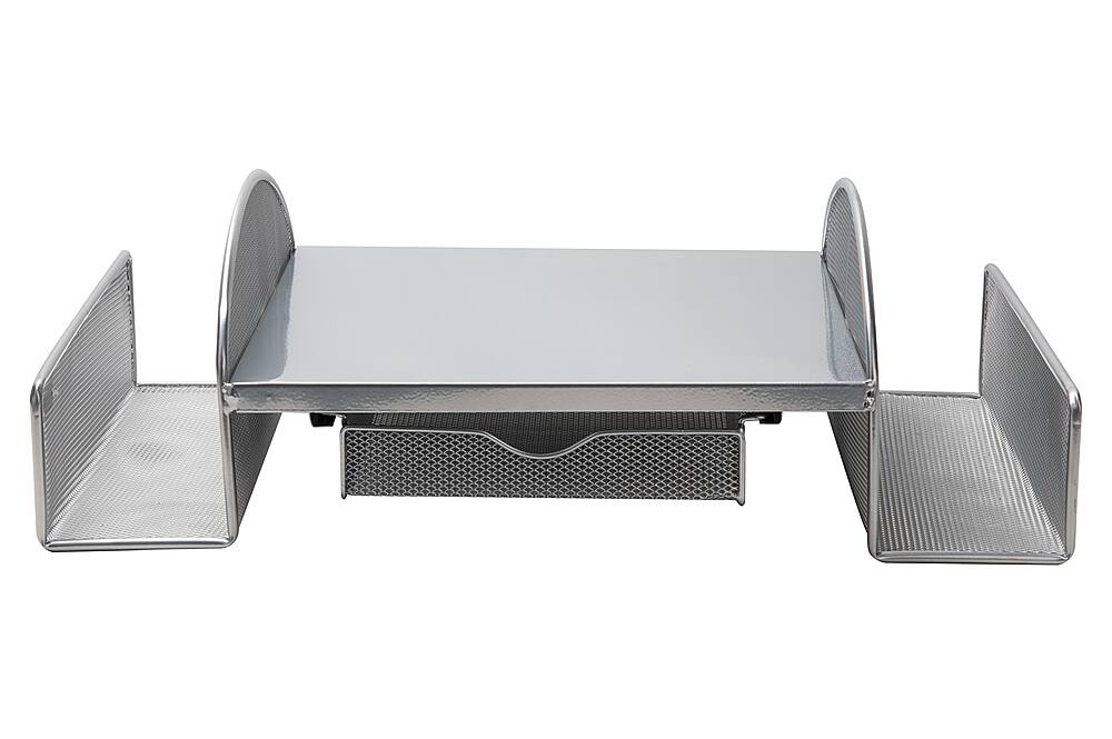 Best Buy: Mind Reader Mesh Monitor Stand, Wire Screen Riser with Side ...