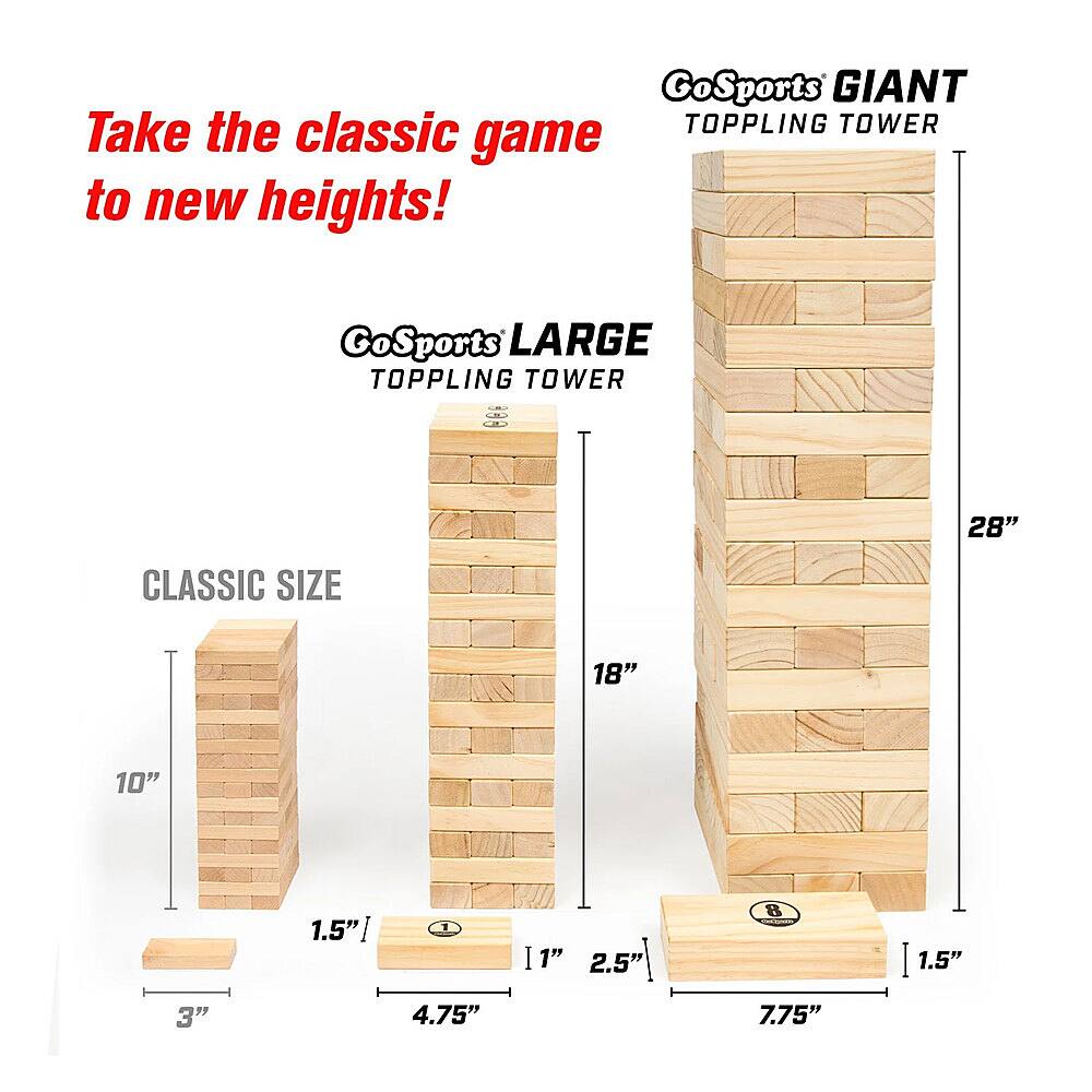 Best Buy: GoSports Wooden Toppling Tower Giant Outdoor Backyard Lawn ...