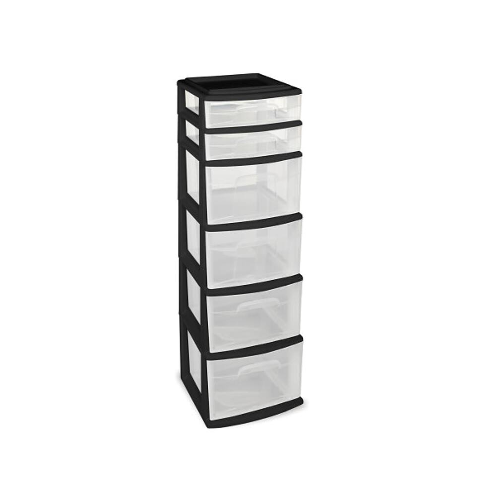 Best Buy: Homz Drawer Medium Home Storage Container Tower 05566BKDC.01