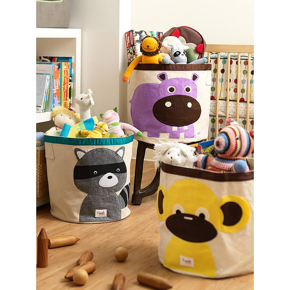 Best Buy: 3 Sprouts Canvas Storage Bin Laundry and Toy Basket for Baby ...