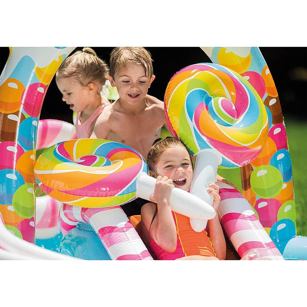 Intex Kids Inflatable Candy Zone Play Center Pool w/ Waterslide 57149EP ...