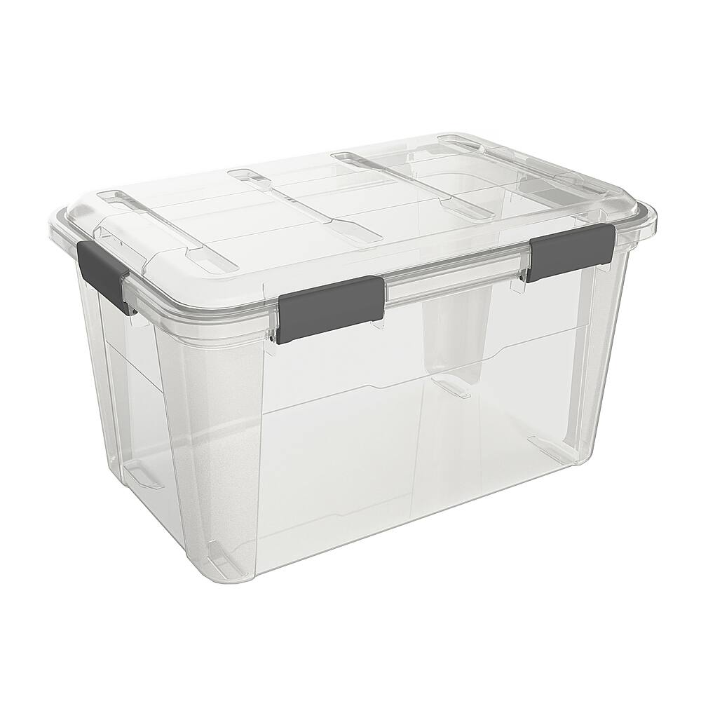 Best Buy: Ezy Storage Weather Proof Plastic Storage Container Bin Box w ...
