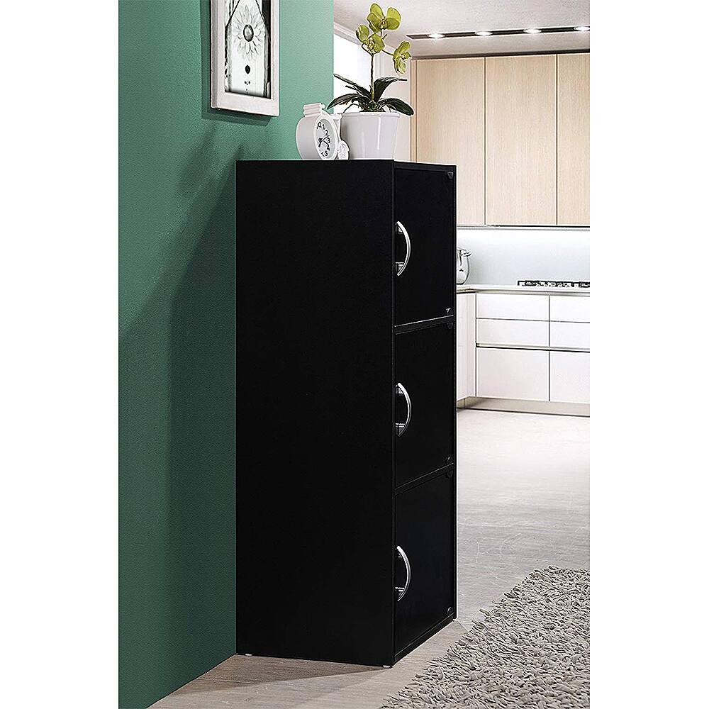 Best Buy: Hodedah 3 Door Enclosed Multipurpose Storage Cabinet for Home ...