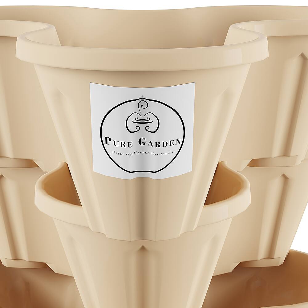 Customer Reviews: Nature Spring Stacking Planter Tower3-Tier Space ...