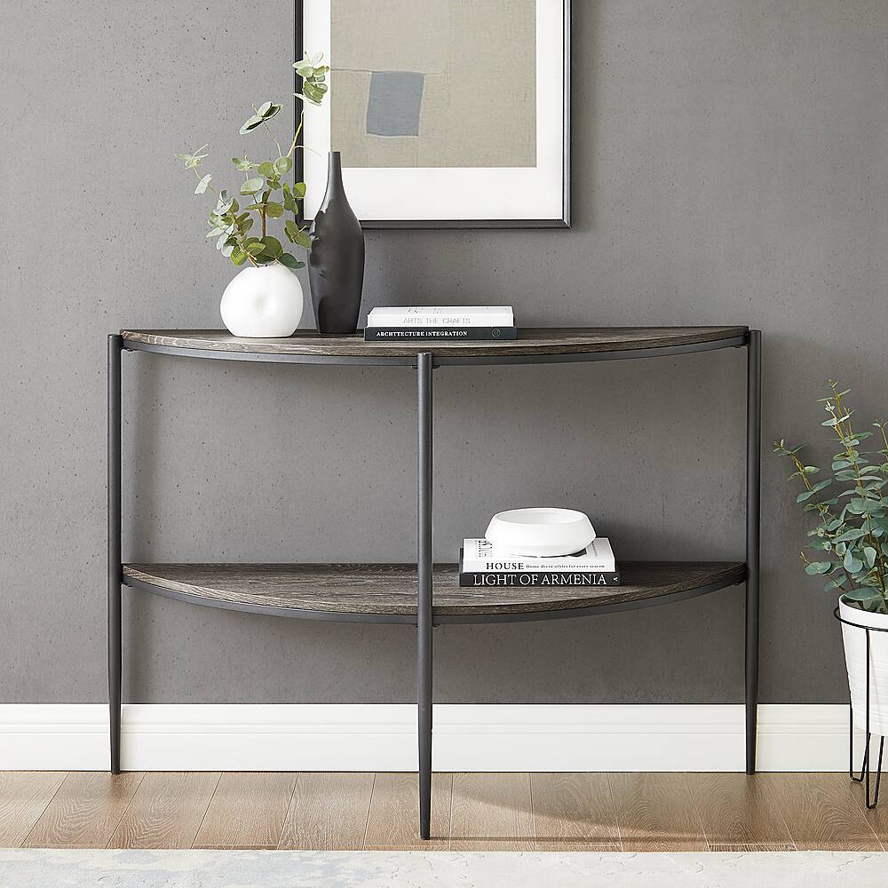 Best Buy: Walker Edison 48" Modern Tiered Entry Table Cerused Ash ...