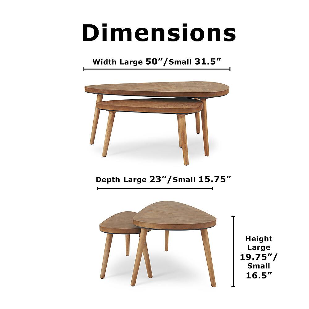 Customer Reviews: Adore Decor Ivey Coffee Table, Set of 2 Beige ...