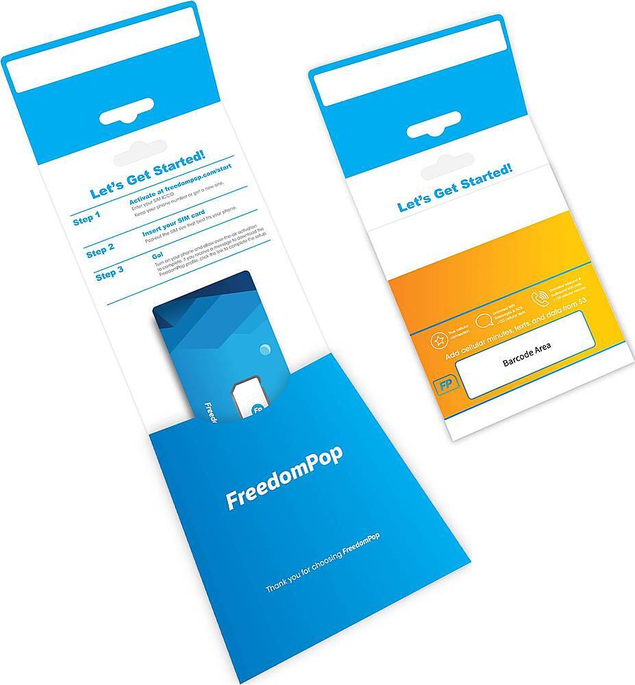 Best Buy: FreedomPop 3-Month Prepaid Plan 3-in-1 SIM Kit FPLTESIMVD3MO