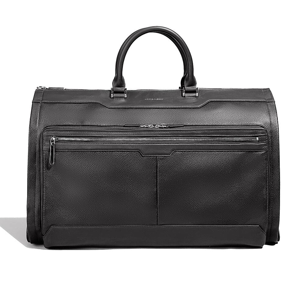 Hook & Albert Leather Garment Weekender Messenger Bag Black GWBTT-P-LTH ...