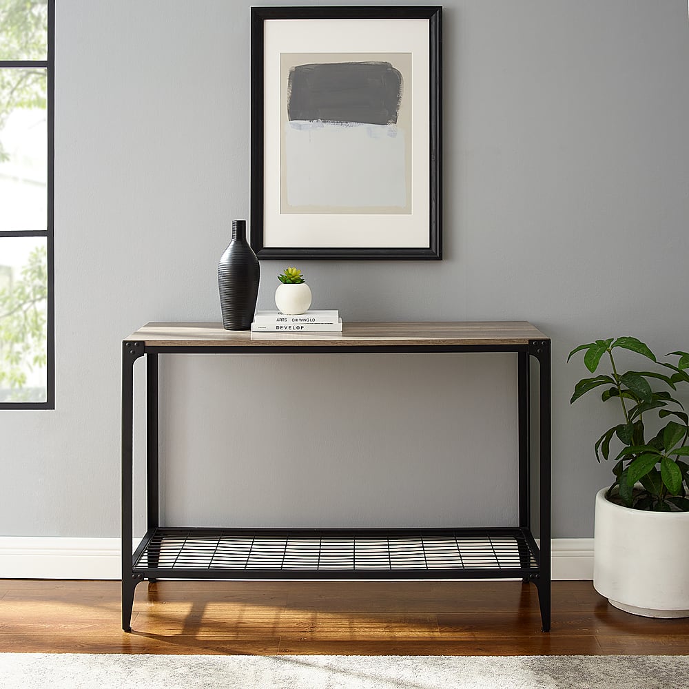 Best Buy: Walker Edison 44” Urban Industrial Angle Iron Metal Entry ...