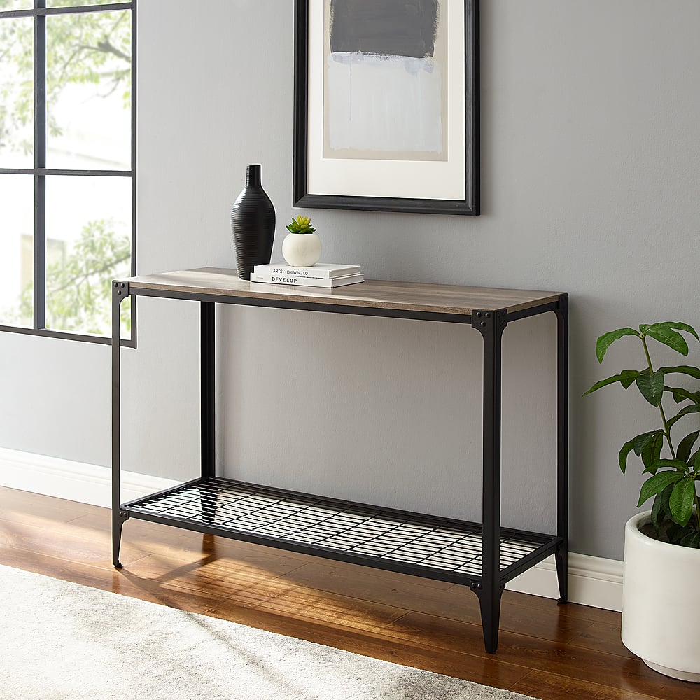 Best Buy: Walker Edison 44” Urban Industrial Angle Iron Metal Entry ...