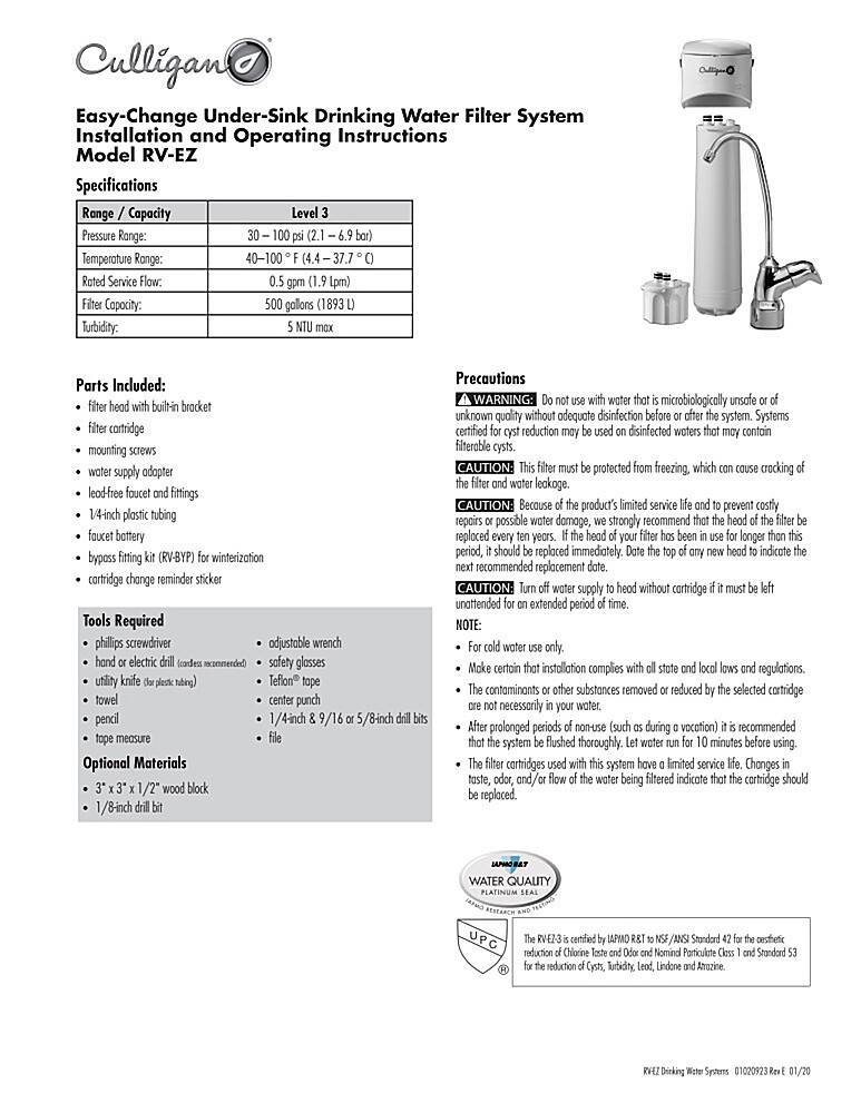 Questions and Answers: Culligan EZ-Change Replacement Cartridge Premium ...