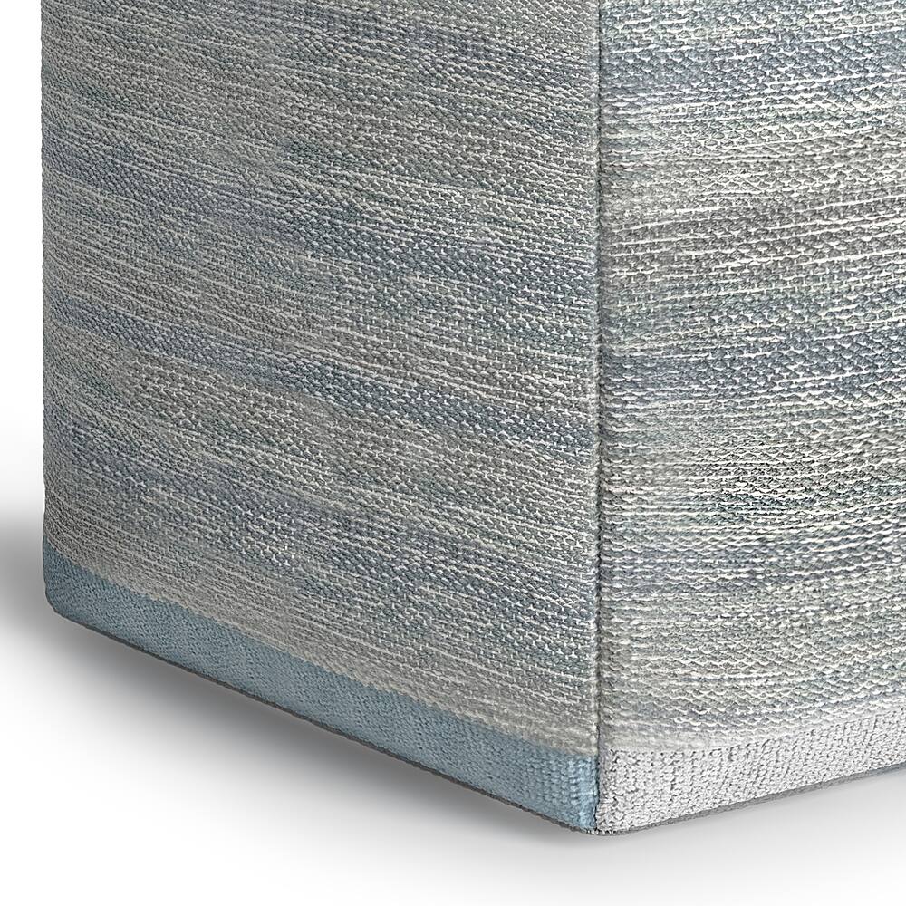 Best Buy: Simpli Home Naya Cube Pouf Blue Melange AXCPF-05-B