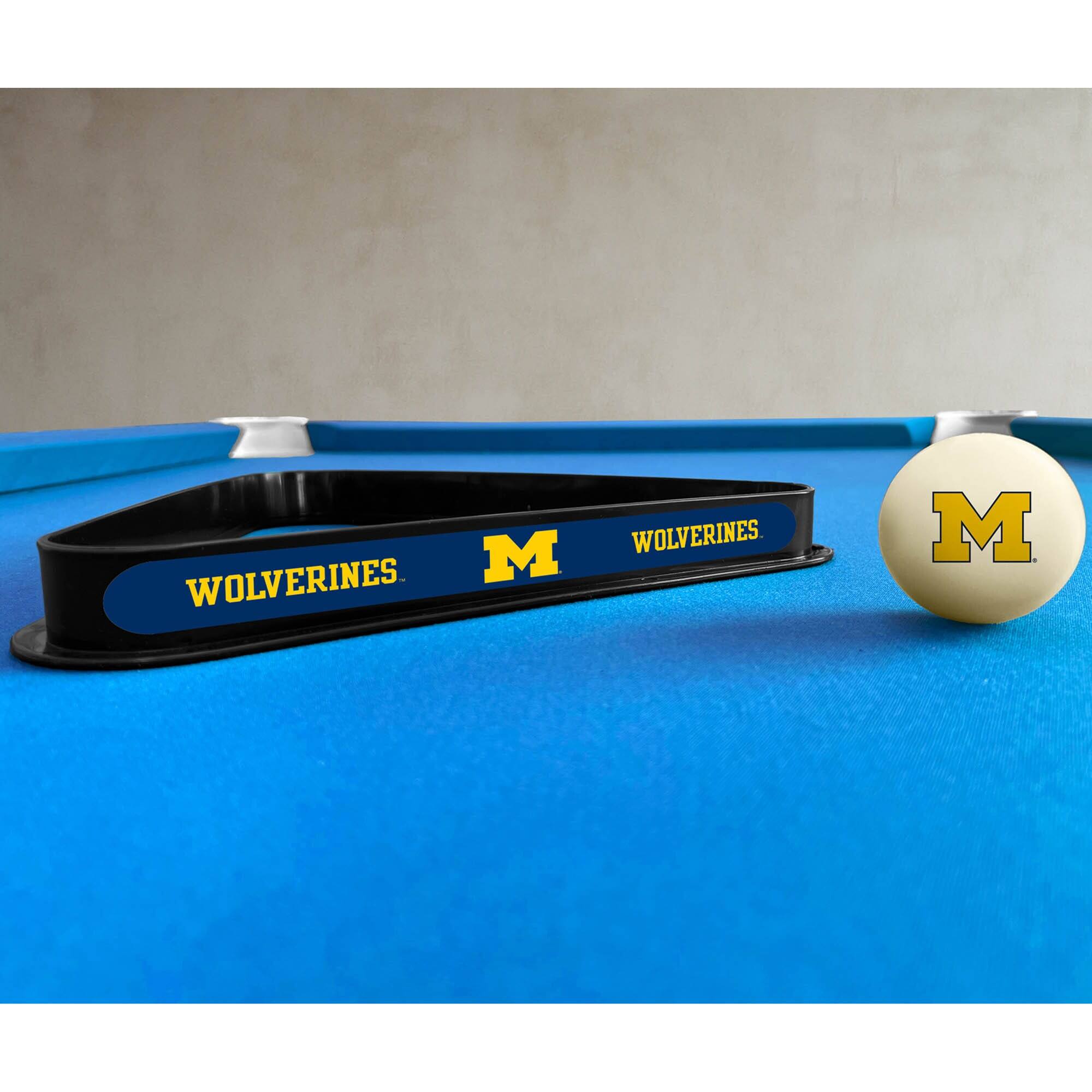 Imperial Michigan Wolverines Cue Ball & Rack Set White 201745919 - Best Buy