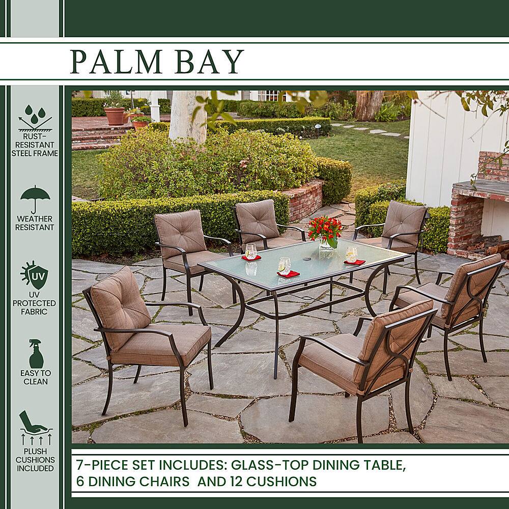 Best Buy: Hanover Palm Bay 7-Piece Dining Set Steel/Tan PALMBAYDN7PC-TAN