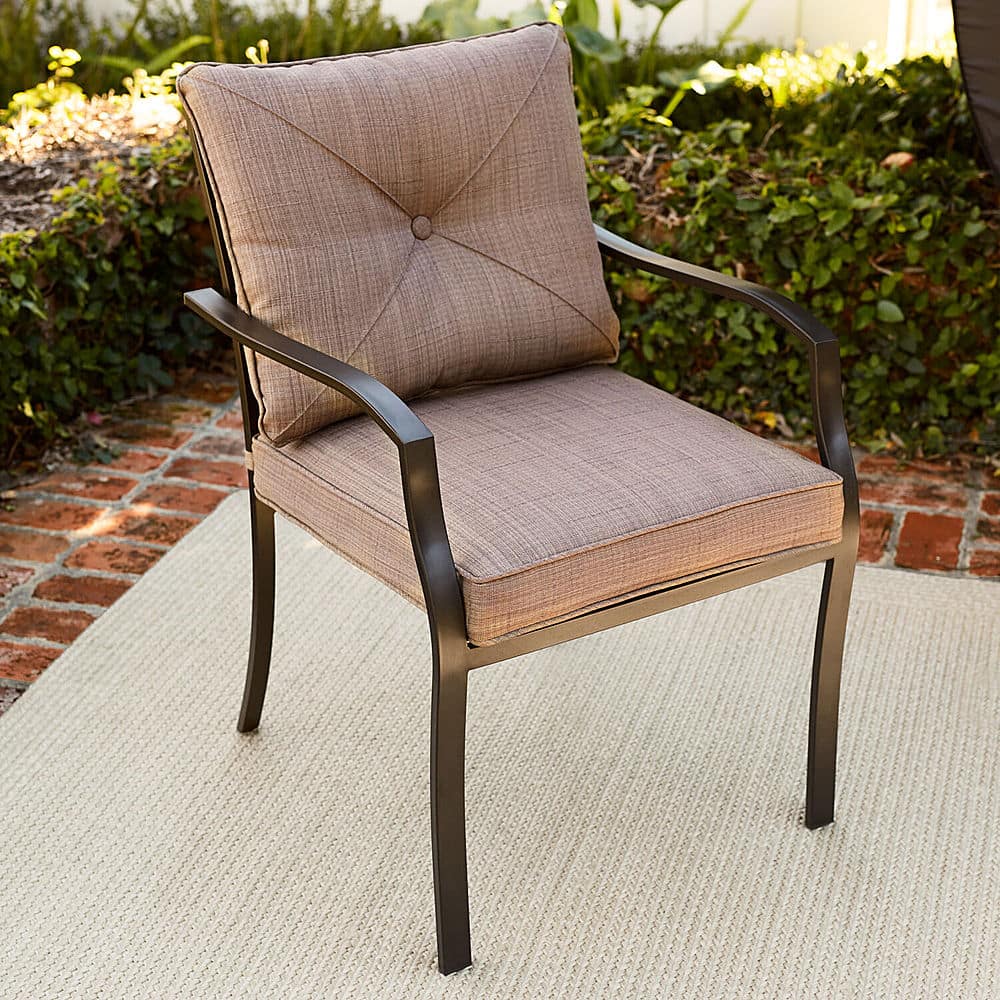 Best Buy: Hanover Palm Bay 7-Piece Dining Set Steel/Tan PALMBAYDN7PC-TAN