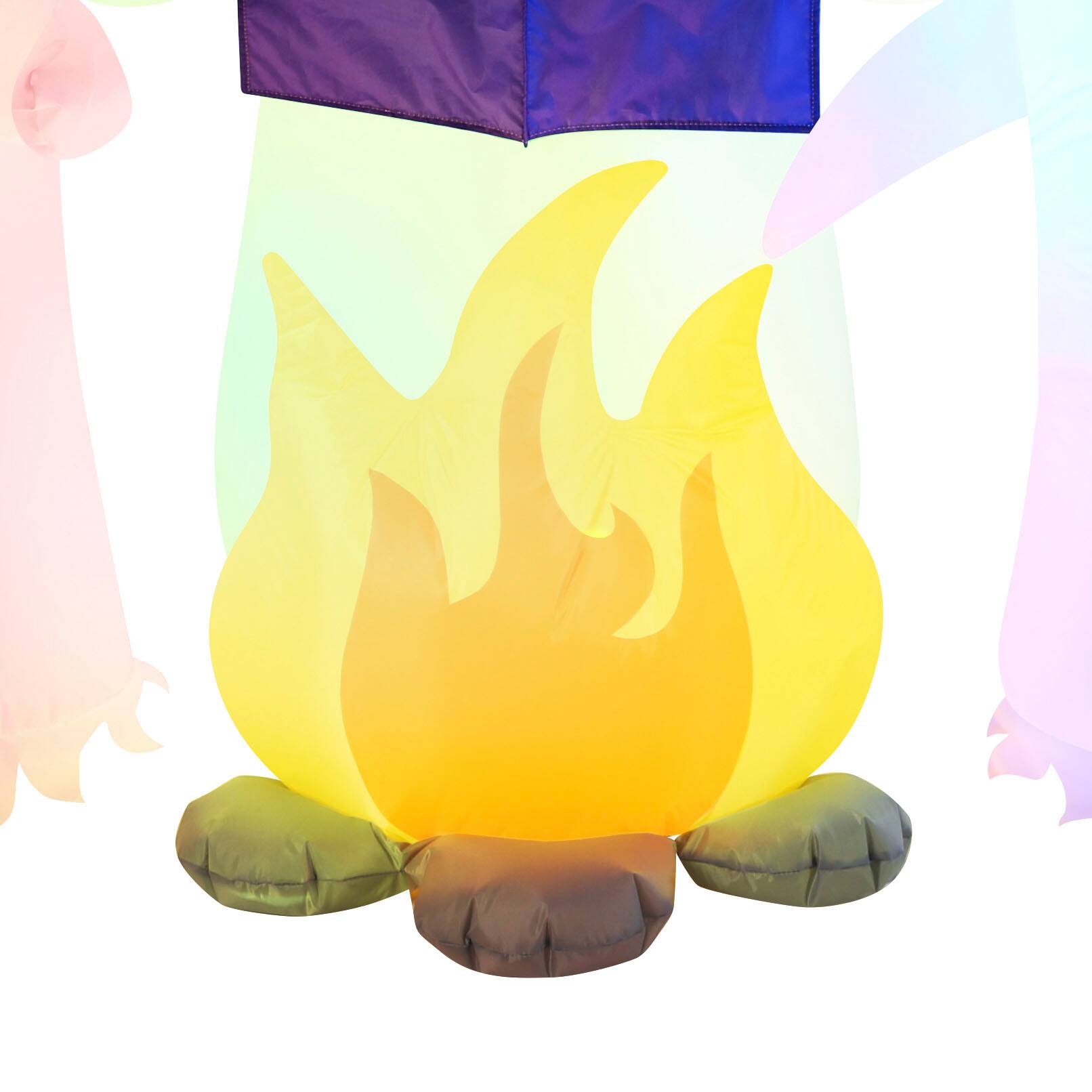 Best Buy: Occasions 5' Inflatable Color Change Ghosts Campfire Scene 96813