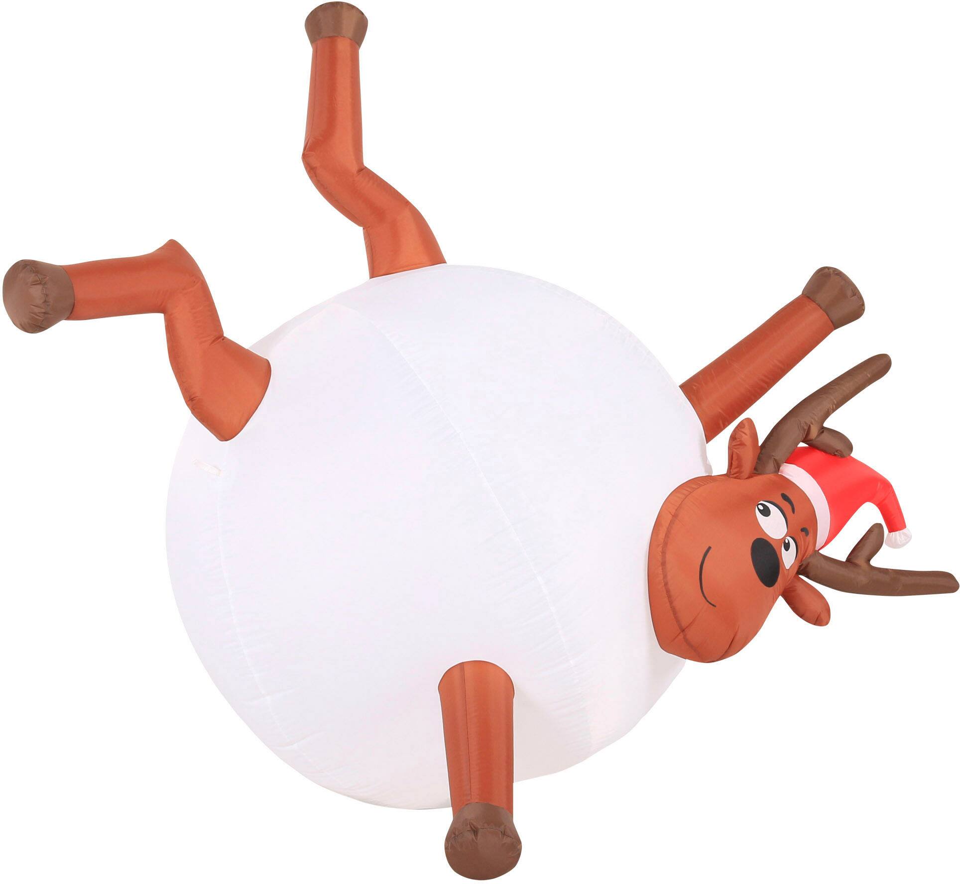 Best Buy: Occasions 5.5 ft Reindeer Stuck in Swirling Lights Snowball ...