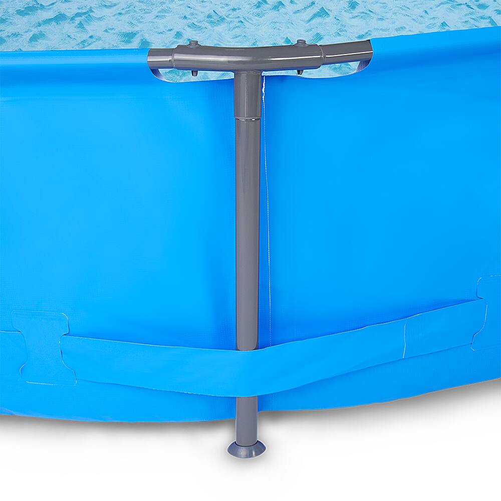 Best Buy: Bestway Frame Above Ground Swimming Pool Set with Pump Blue ...