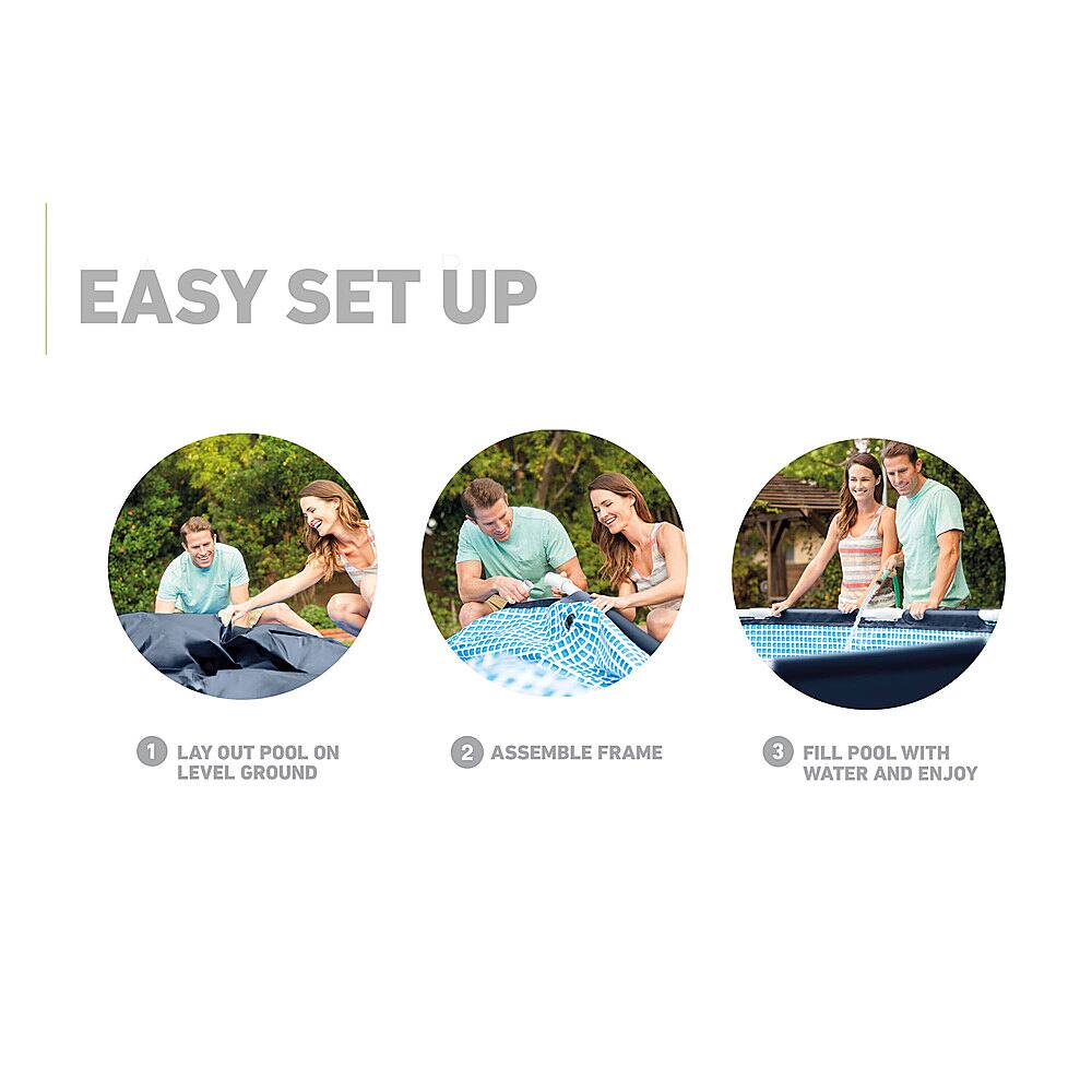 Best Buy: Intex 12' x 30" Metal Frame Round Above Ground Swimming Pool ...