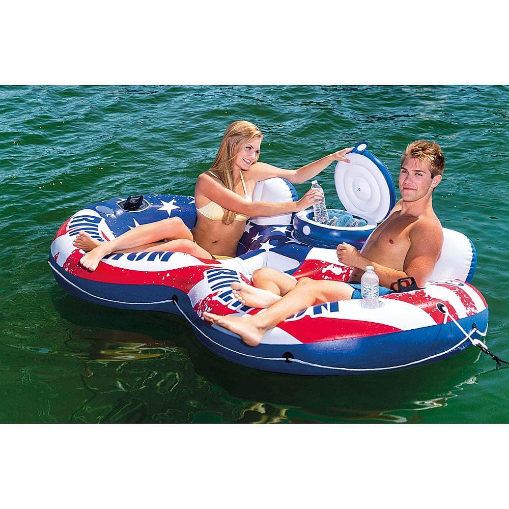 Best Buy: Intex 2 Person Pool Tube Float with Cooler Multi 56855VM