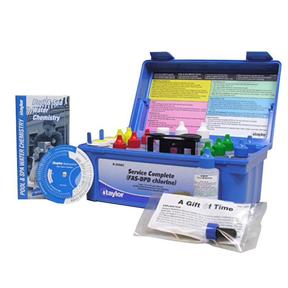Taylor Complete Swimming Pool Water Test Kit for Chlorine, pH ...