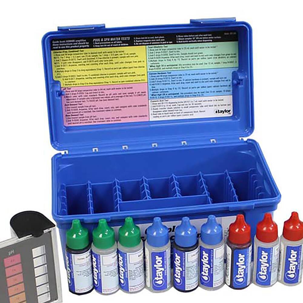 Taylor Complete Swimming Pool Water Test Kit for Chlorine, pH ...