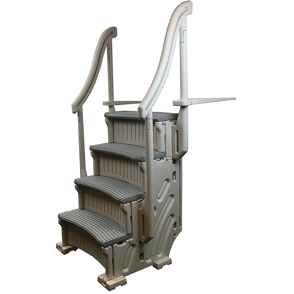 Best Buy: Confer 4-Step Above Ground Swimming Pool Entry Steps w/ 3 ...