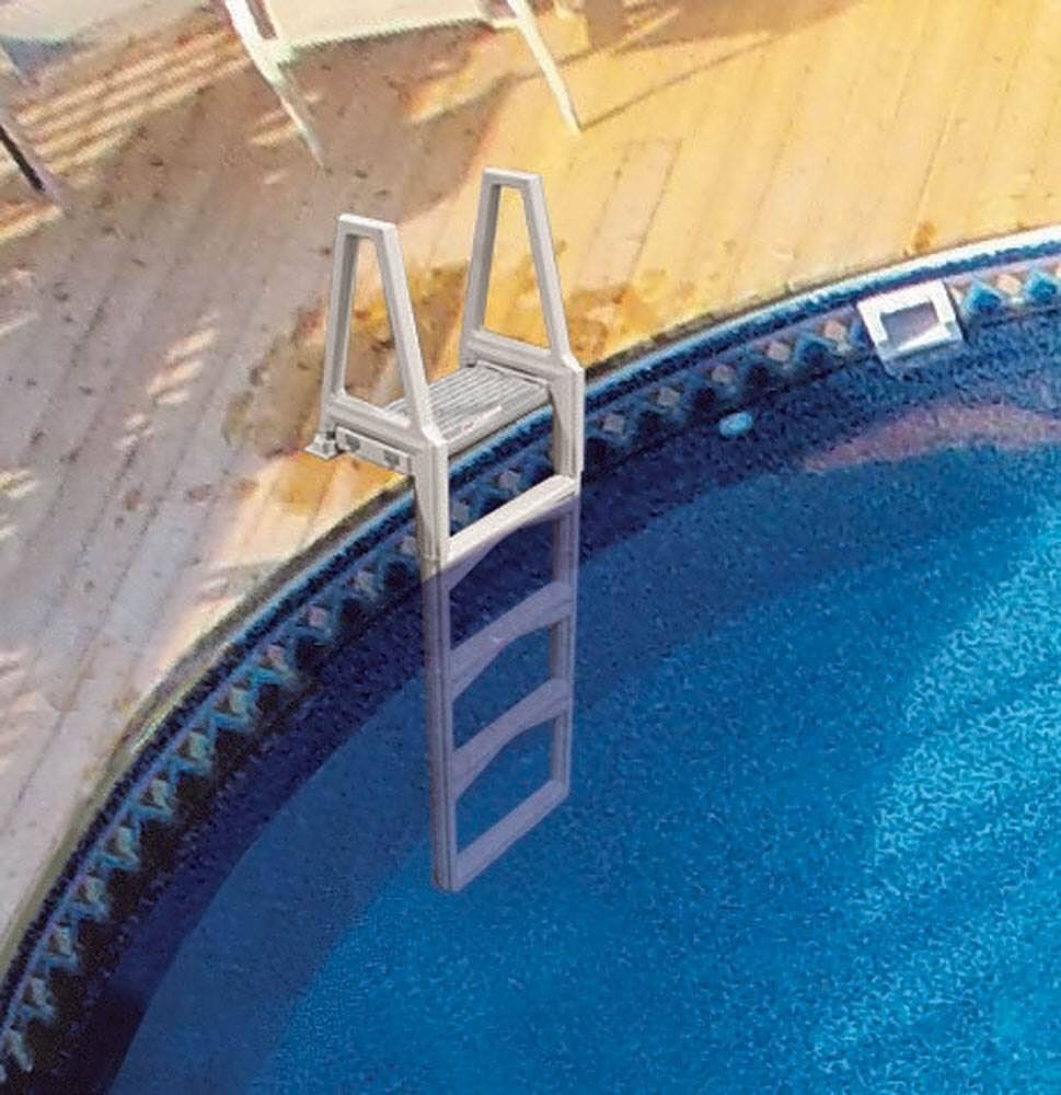 Best Buy: Confer Adjustable Above Ground Swimming Pool Ladder 63552X