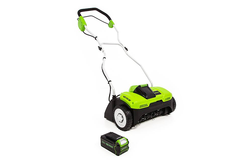 Best Buy: Greenworks 40-Volt 14 in. Dethatcher (4.0Ah Battery and ...