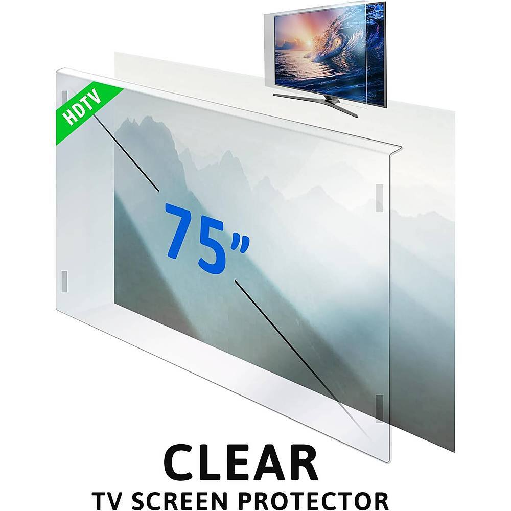 Best Buy: SaharaCase ZeroDamage Screen Protector for Most 75" TVs Clear ...