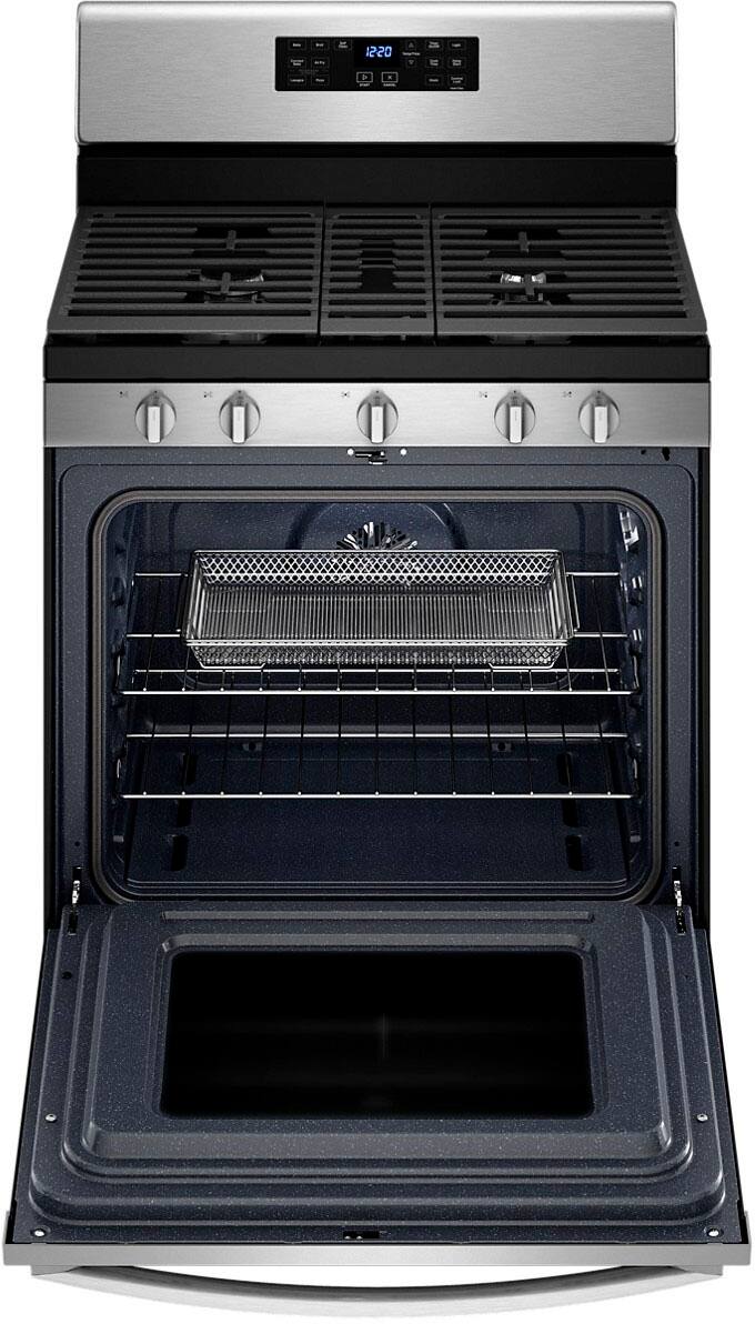 Whirlpool 5.0 Cu. Ft. Gas Range with Air Fry for Frozen Foods Stainless ...