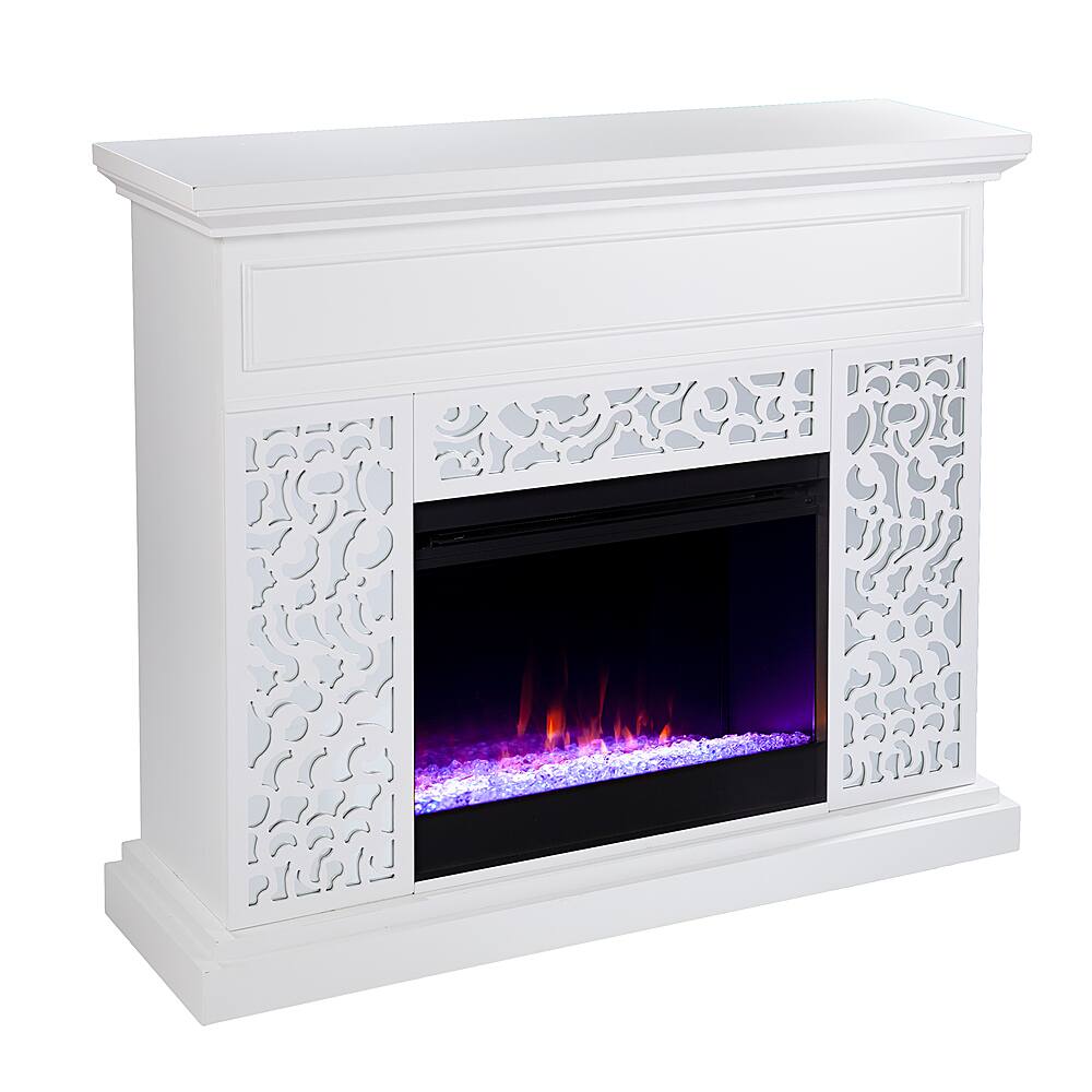 Customer Reviews: SEI Furniture Wansford Color Changing Fireplace White ...