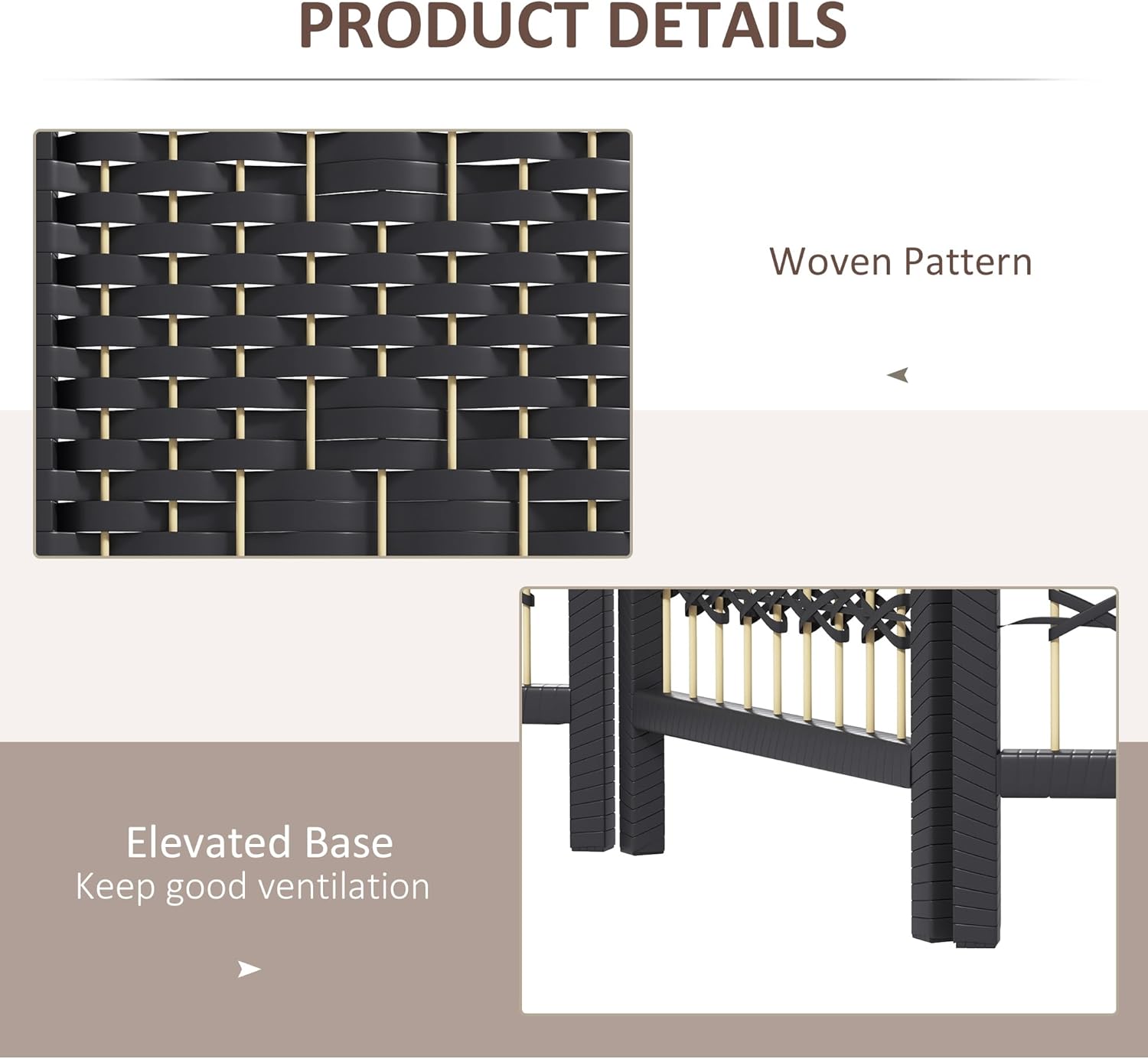 MOOSOO 6 Panel Room Divider, Folding Privacy Screen, 5.6' Room ...