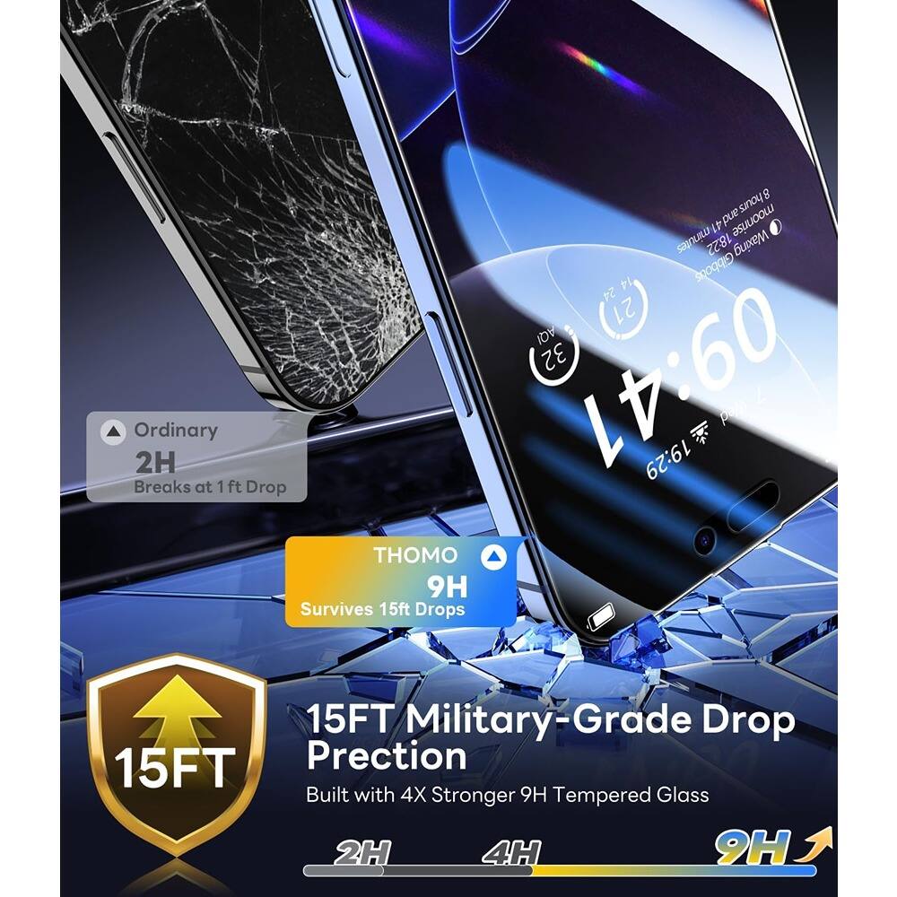 PARKER SLATER 2 Pack iPhone 16 Pro Max screen protector, 9H tempered ...