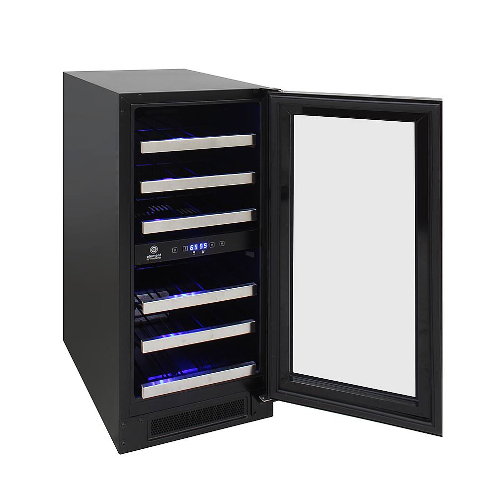 Vinotemp 28 Bottle Dual Zone Wine Cooler Black EL-WCU101-03 - Best Buy