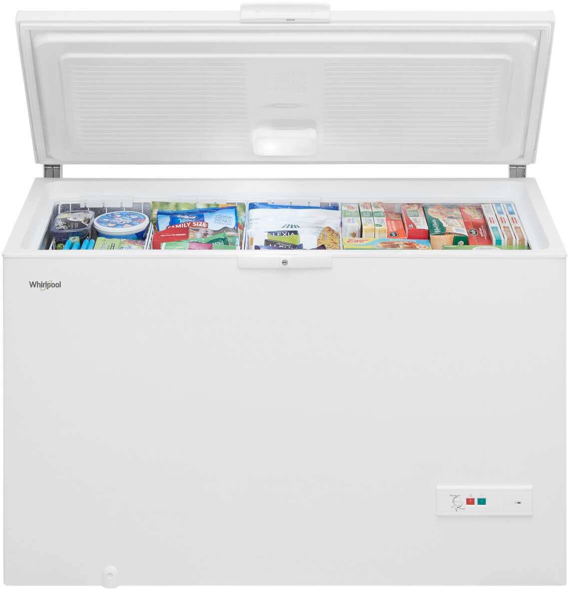 Whirlpool 16 Cu. Ft. Chest Freezer with Basket White WZC5216LW - Open ...