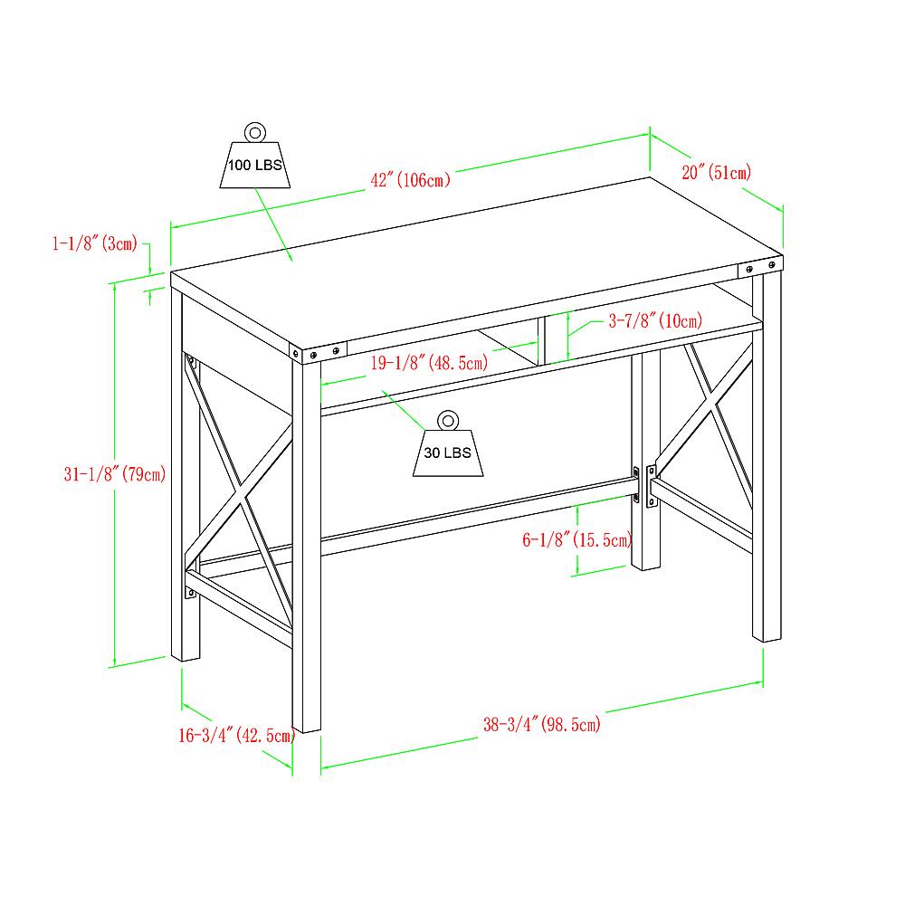 Customer Reviews: Walker Edison 42" Modern Farmhouse Wood X-Frame Cubby ...