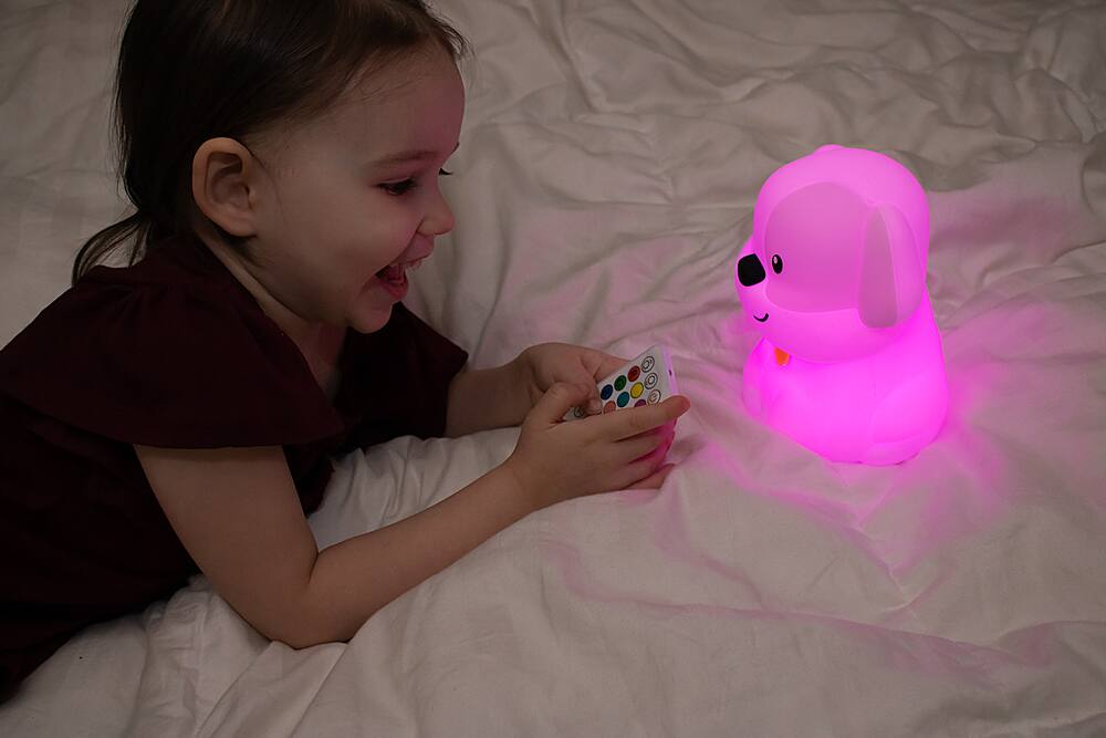 Lumipets Kids' Night Light Puppy Lamp With Remote - White - Big Apple Buddy