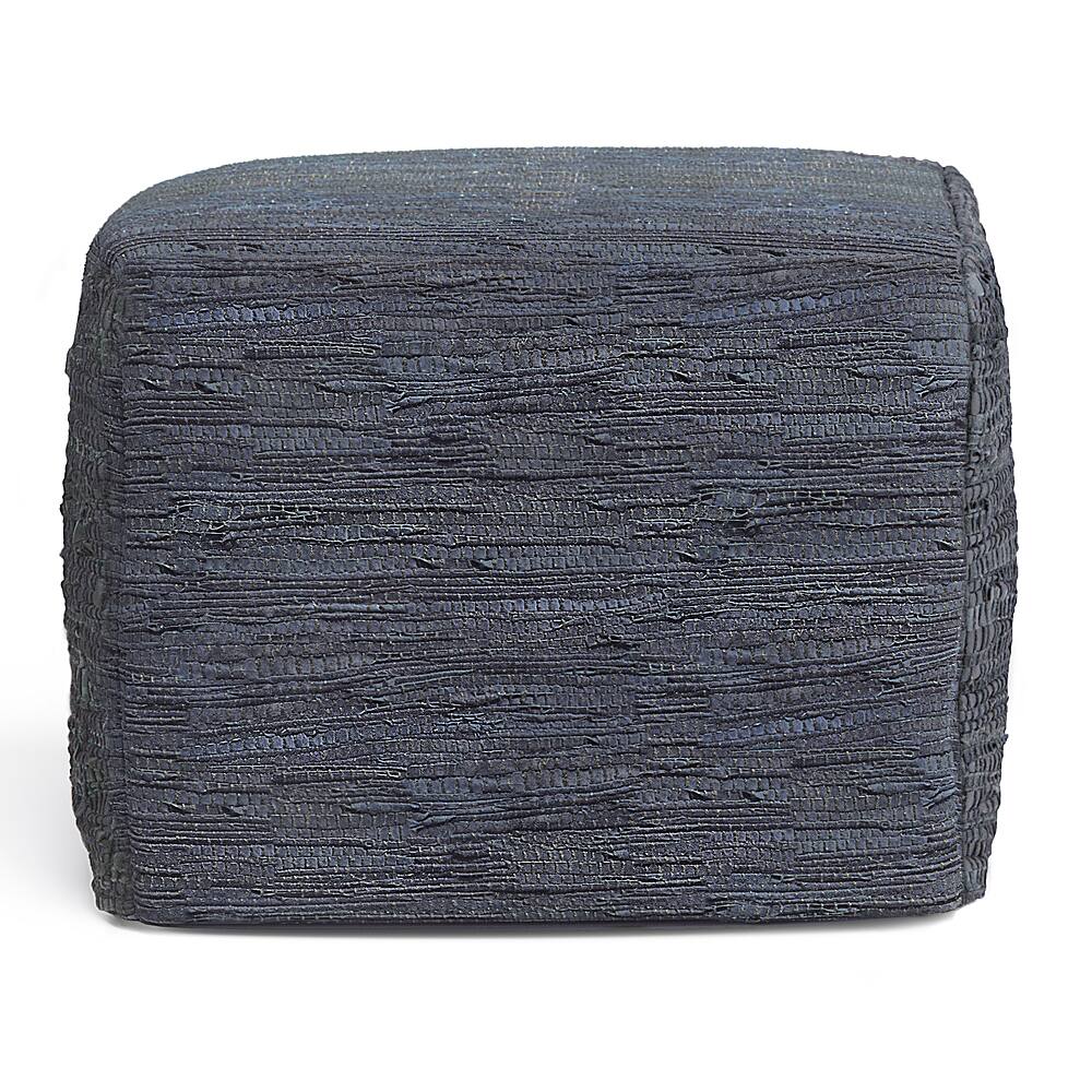 Best Buy: Simpli Home Fredrik Square Pouf Dark Blue AXCPF-19-DKB