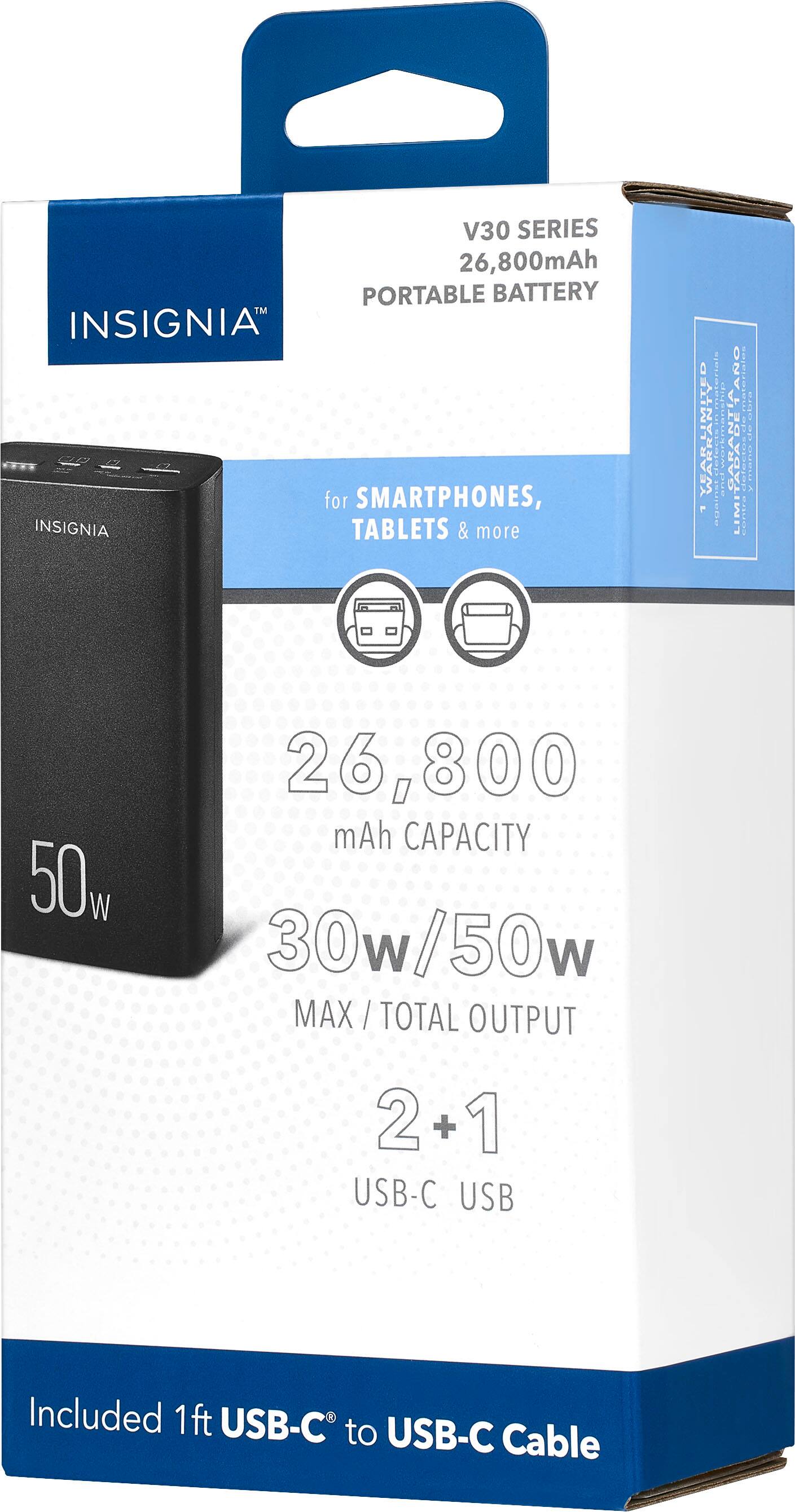 Best Buy: Insignia™ 26,800 mAh Portable Charger for Most USB Devices ...