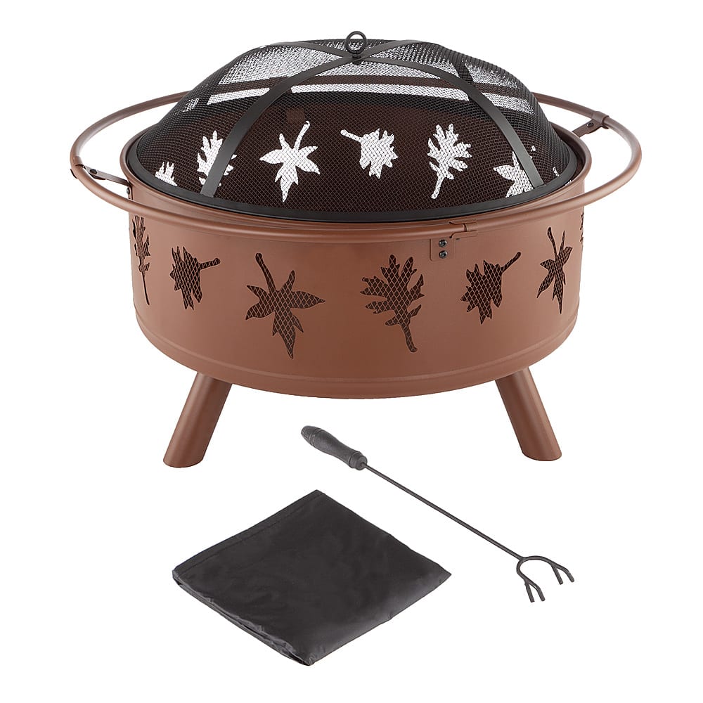 Customer Reviews: Nature Spring Round Steel Wood Burning Fire Pit with ...