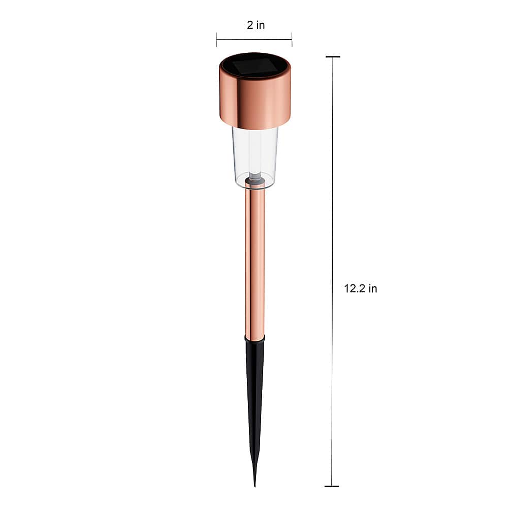 Best Buy: Nature Spring Solar Path Lights Set of 12 Bronze 644362EIS