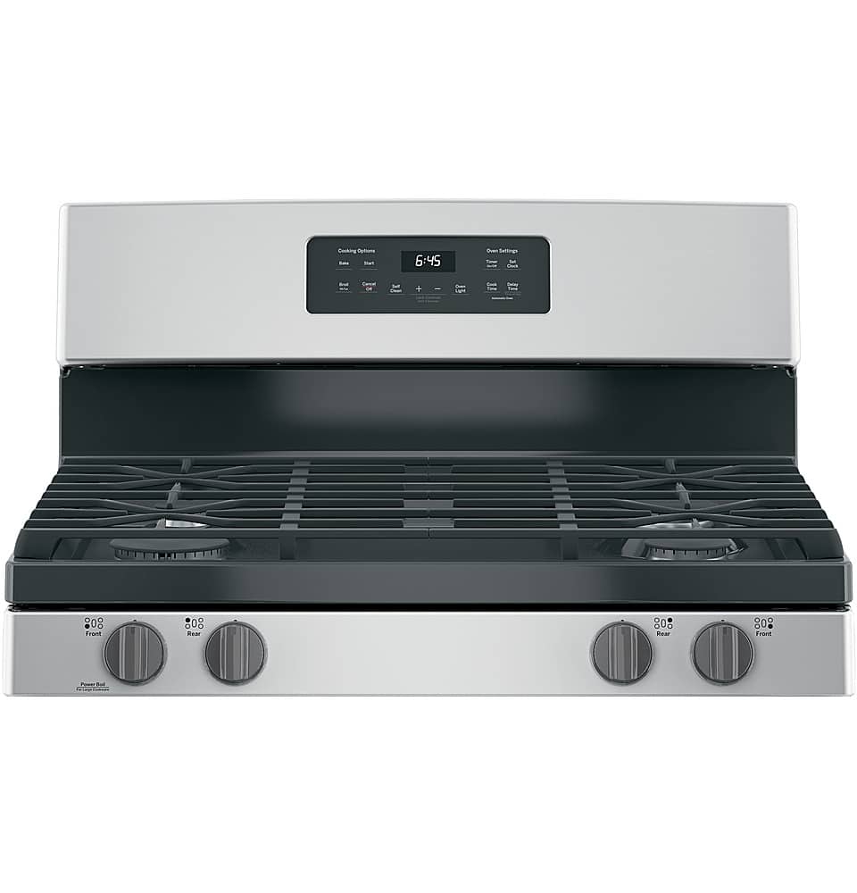 Best Buy: GE 5.0 Cu. Ft. Self-Cleaning Freestanding Gas Range Stainless ...